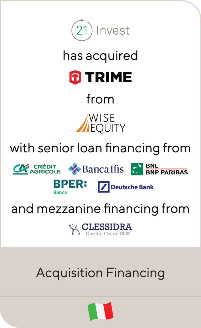 21 Invest has acquired TRIME from Wise Equity - Lincoln International LLC