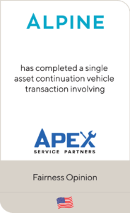 Alpine Investors has completed a single asset continuation vehicle ...