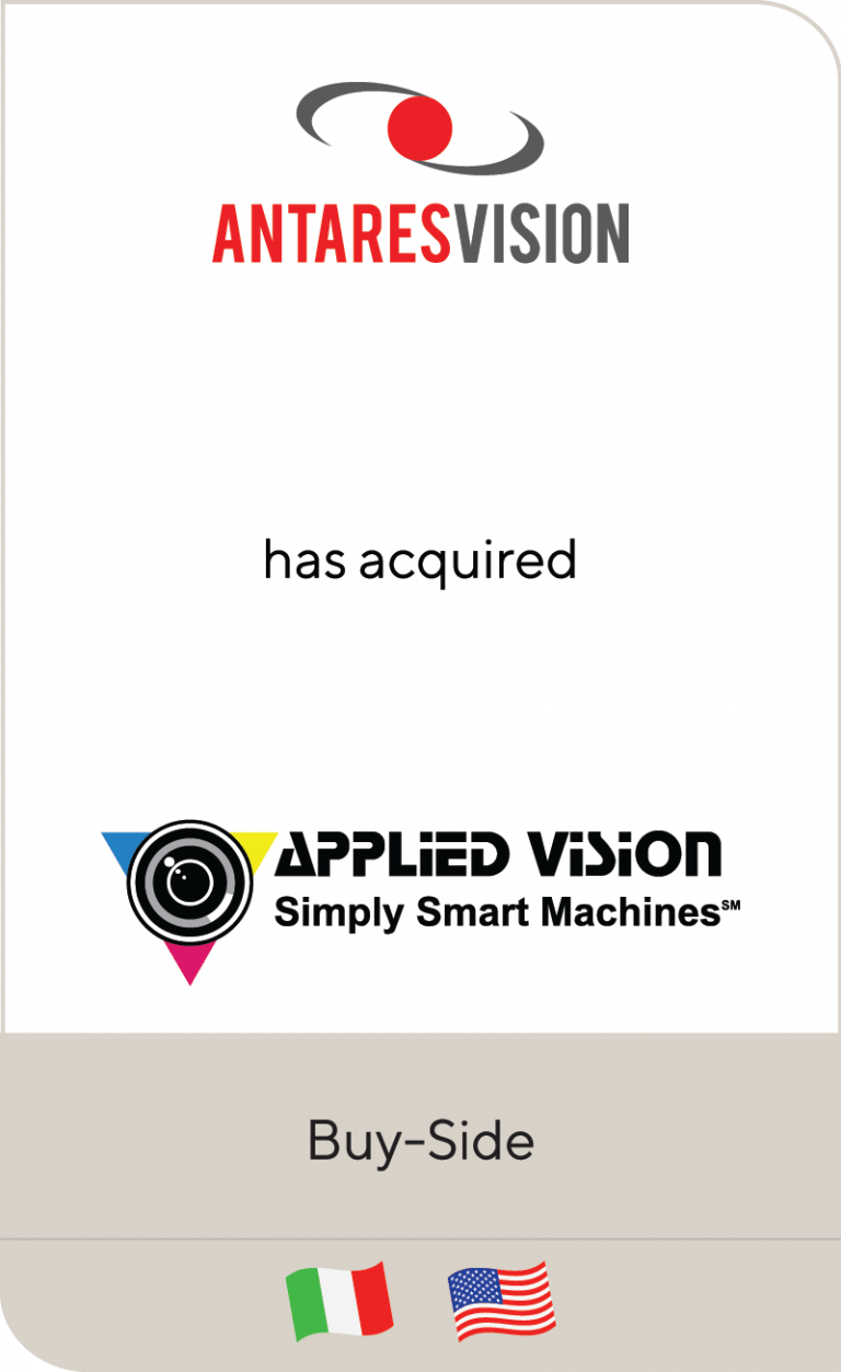 Antares Vision has acquired Applied Vision - Lincoln International LLC