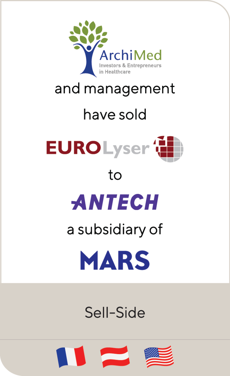 ArchiMed and management have sold EUROLyser to Antech Diagnostics, a ...