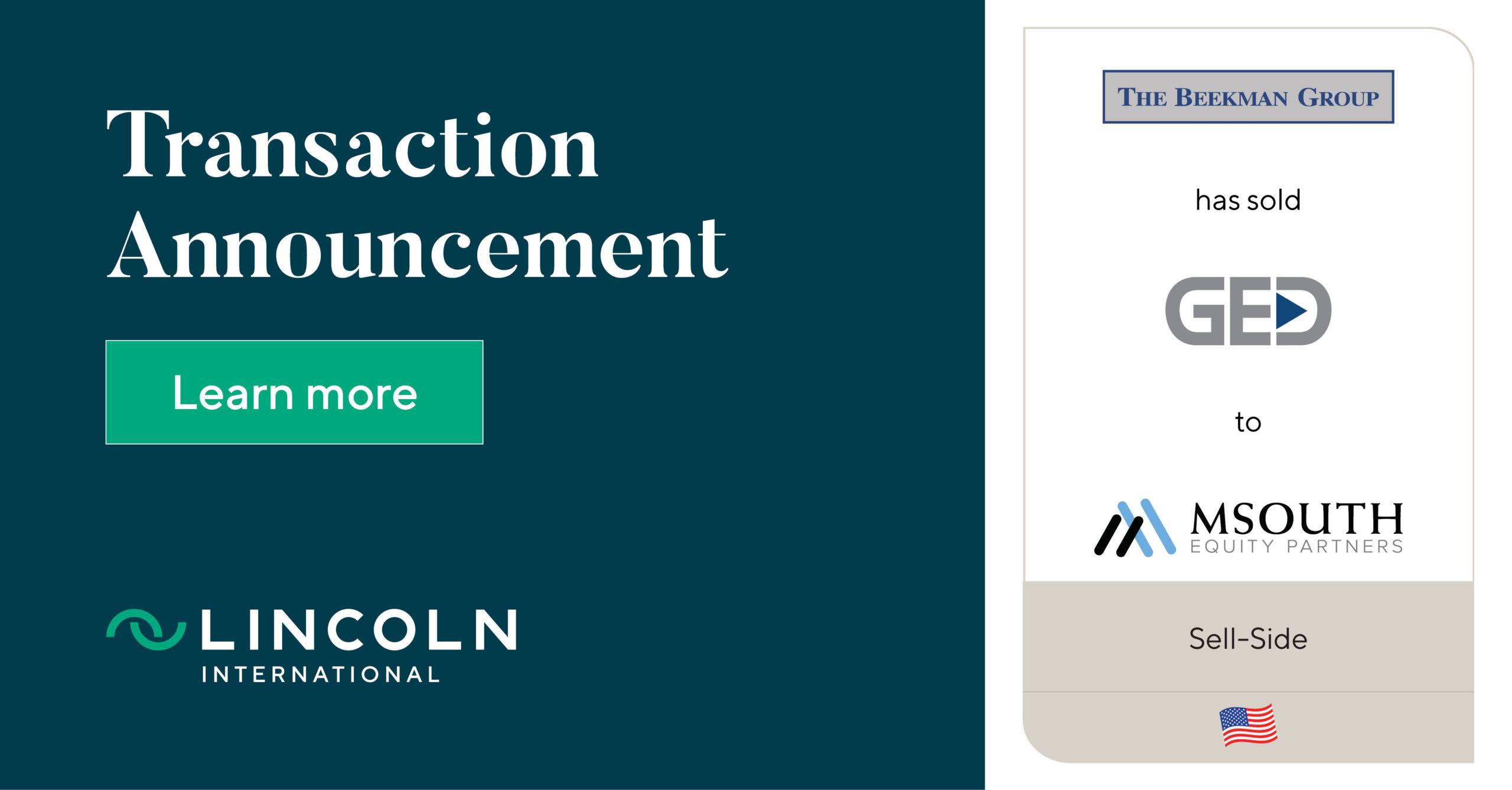 The Beekman Group has sold GED Integrated Solutions to MSouth Equity ...