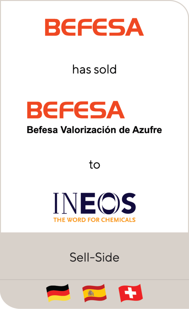 Befesa has sold Befesa Valorización de Azufre to INEOS - Lincoln International LLC