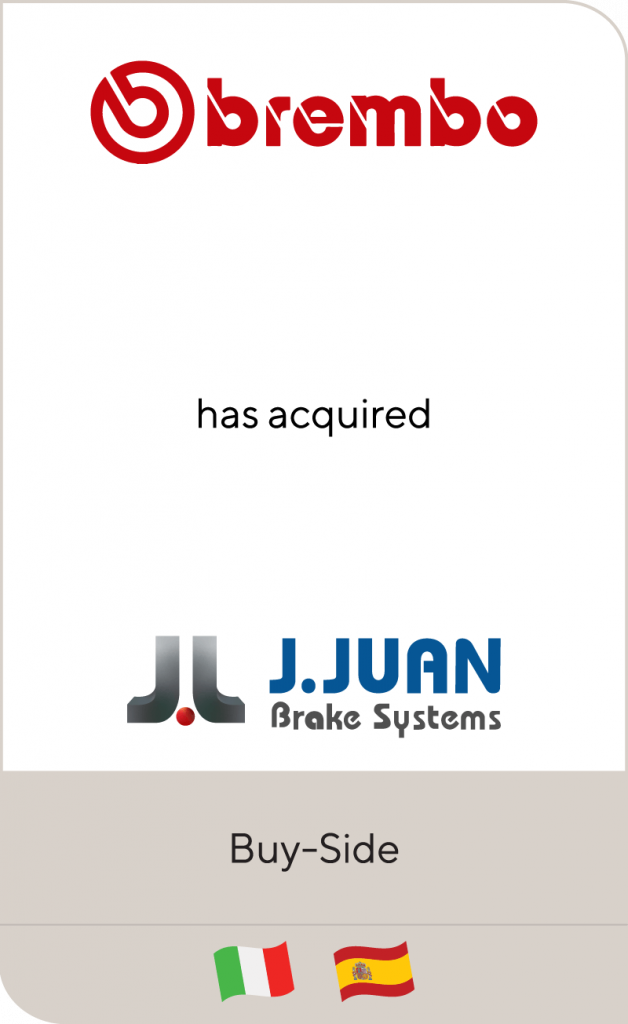Italian-listed brake systems leader Brembo has agreed to acquire the J ...