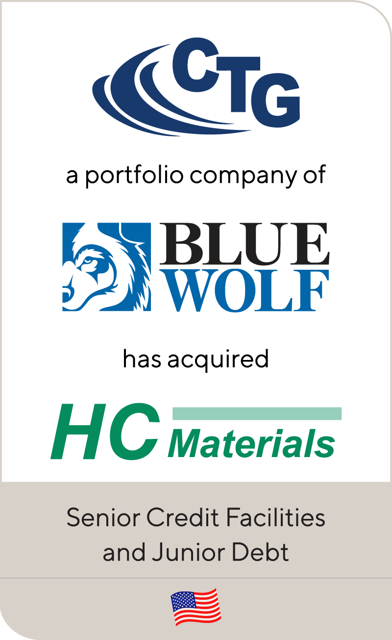 CTG, a portfolio company of Blue Wolf, has acquired HC Materials ...