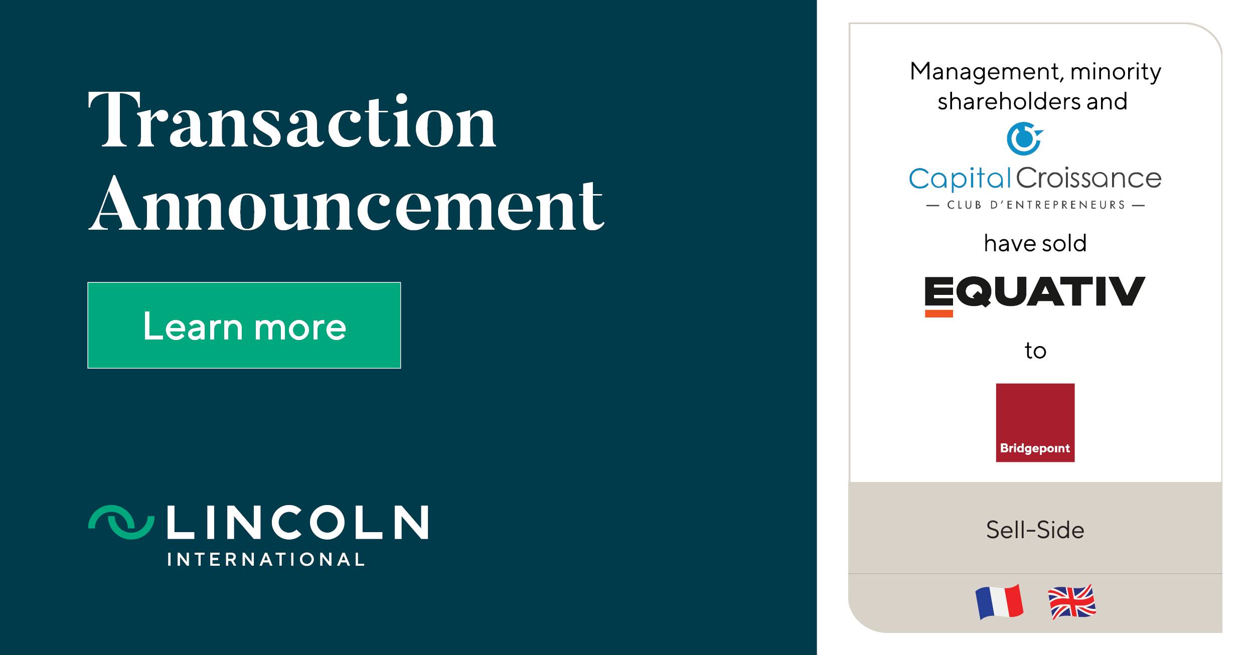 Management, minority shareholders and Capital Croissance have sold ...