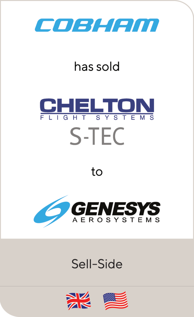 Cobham has sold Chelton Flight Systems and S-Tec to Genesys Aerosystems ...