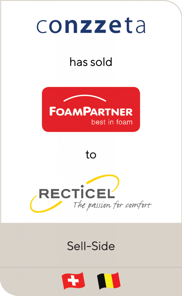 Swiss-listed Conzzeta Group has sold FoamPartner to Recticel - Lincoln ...