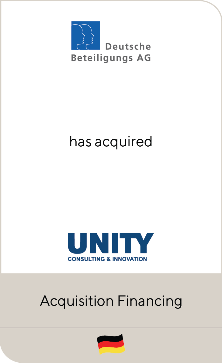 Deutsche Beteiligungs AG has acquired UNITY AG - Lincoln International LLC
