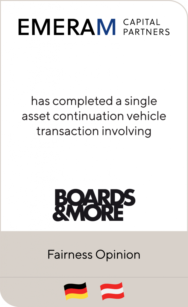 EMERAM Capital Partners has completed a single asset continuation ...