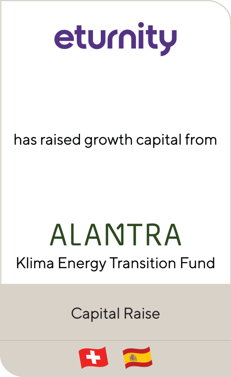 Eturnity has raised growth capital from Alantra Klima Energy Transition ...