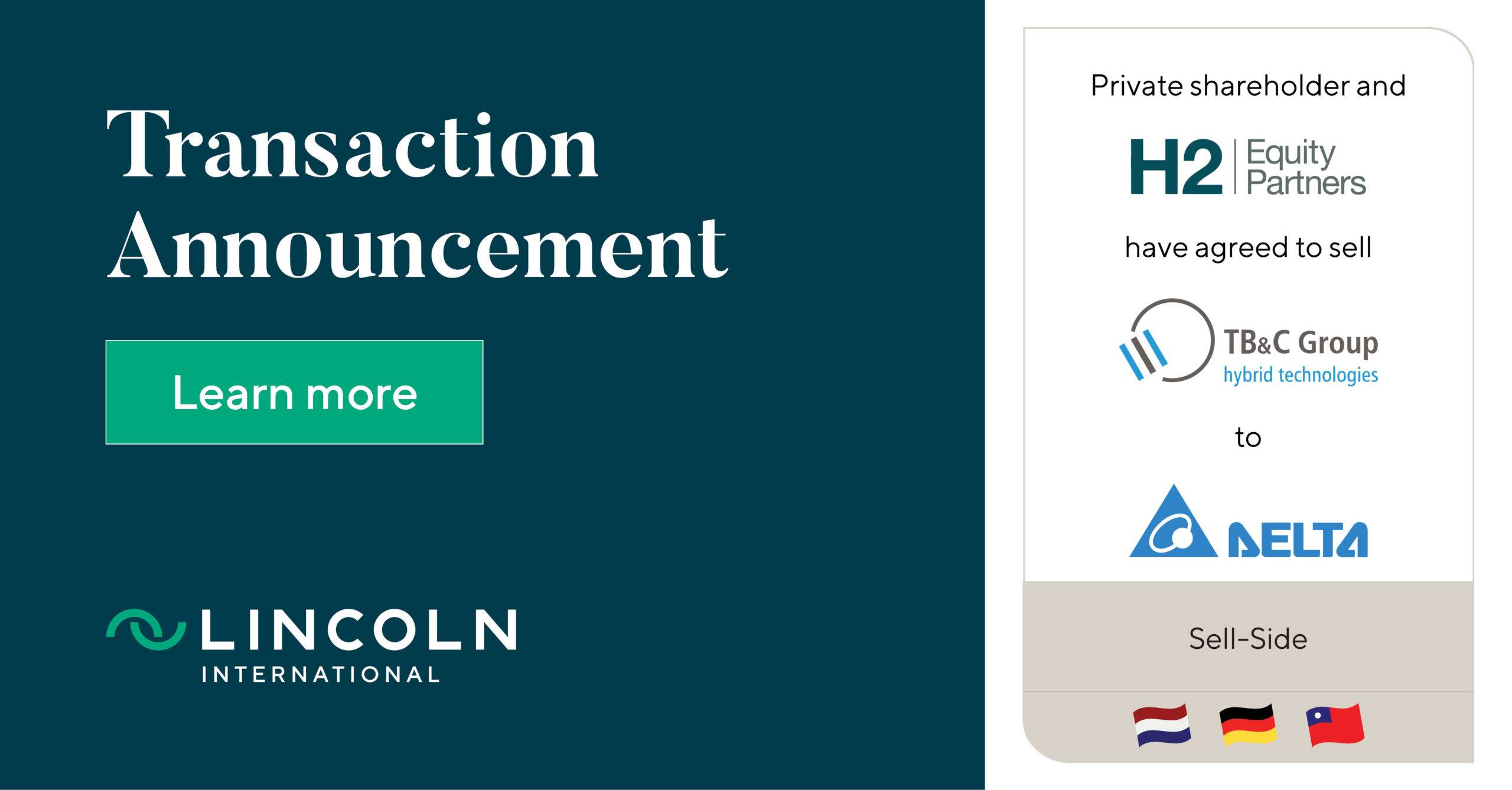 H2 Equity Partners has agreed to sell TB&C to Delta Electronics ...