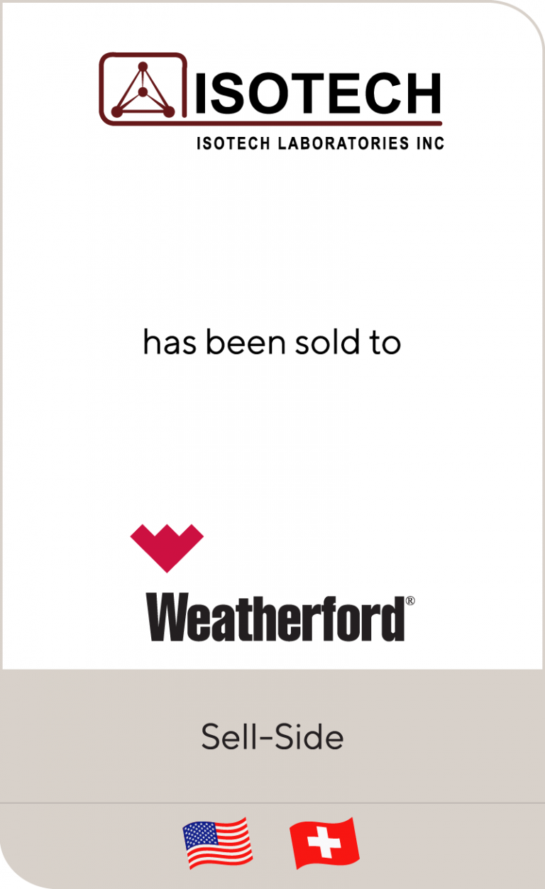 Isotech Laboratories has been sold to Weatherford International ...