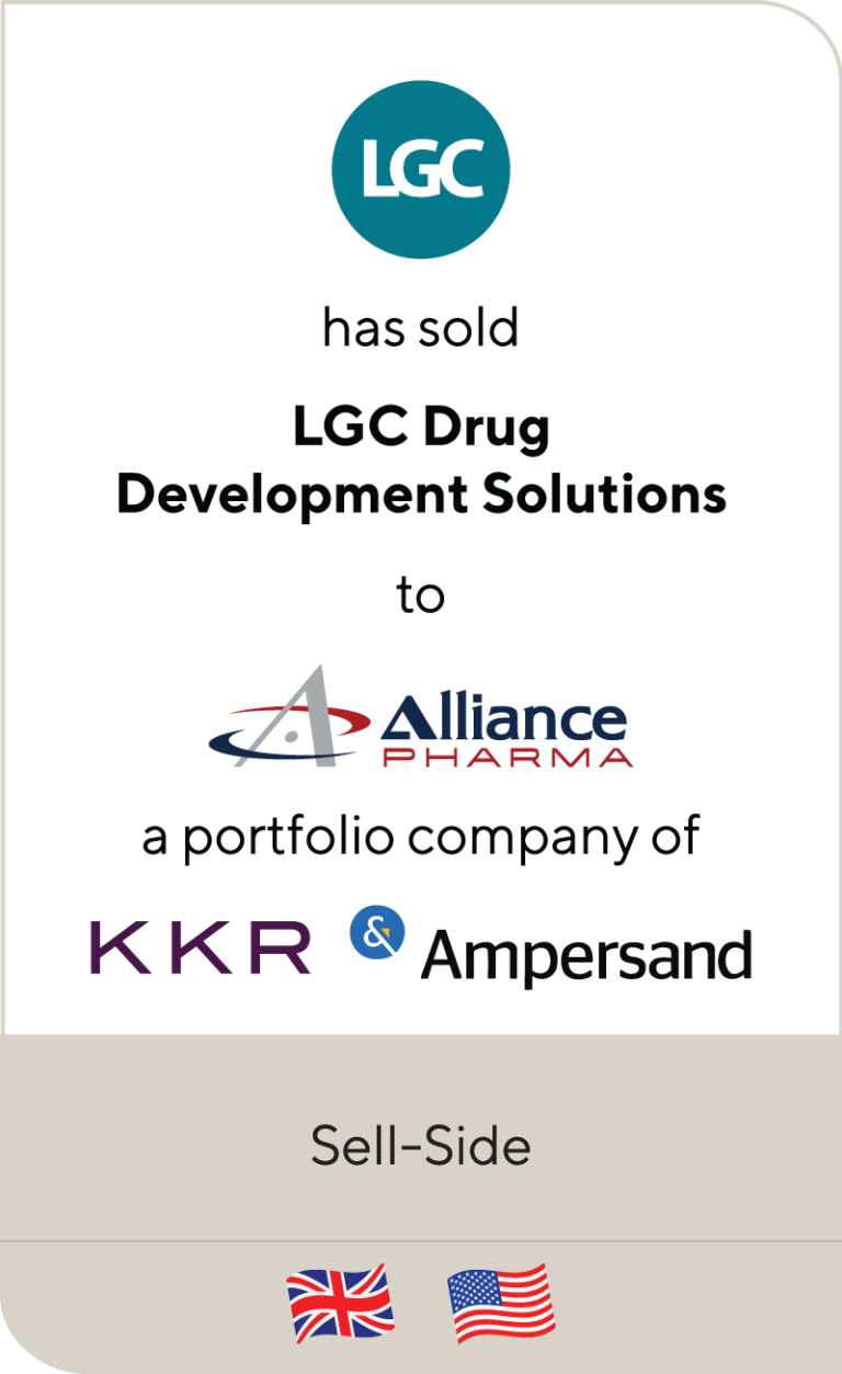 LGC has sold DDS to Alliance Pharma, a portfolio company of Ampersand ...