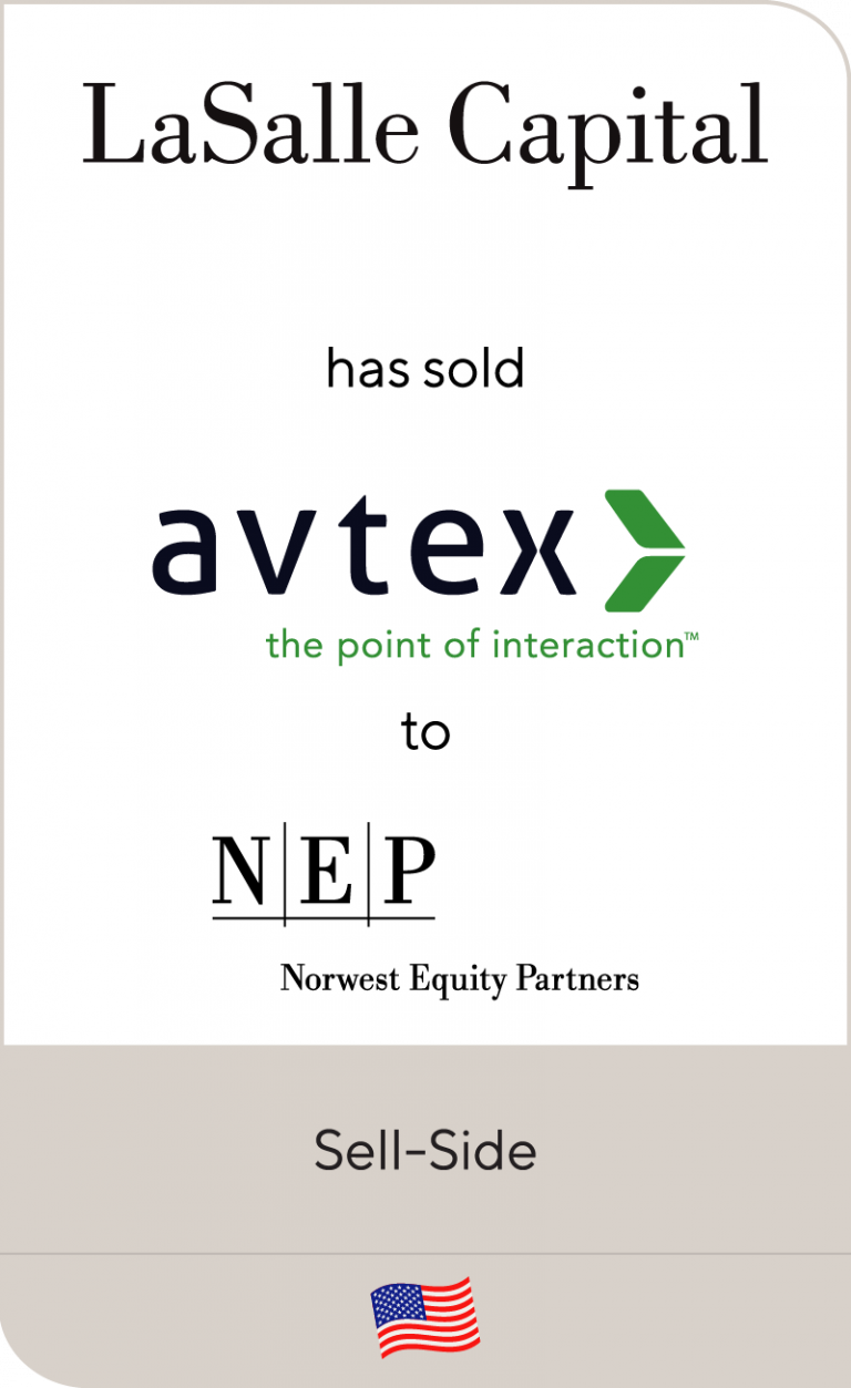 LaSalle Capital has sold Avtex Solutions to Norwest Equity Partners ...
