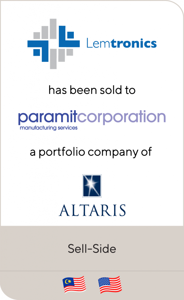 Lemarne Corporation has sold Lemtronics to Altaris Capital Partners ...