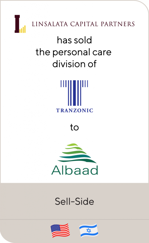Linsalata Capital Partners has sold The Tranzonic Companies’ personal ...