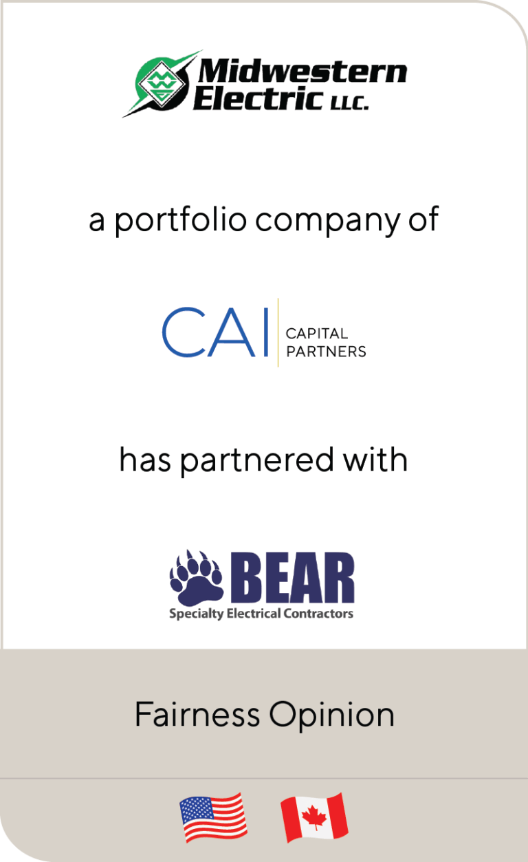 Midwestern Electric, a portfolio company of CAI Capital Partners, has ...