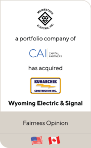 Midwestern Electric, a portfolio company of CAI Capital Partners, has ...