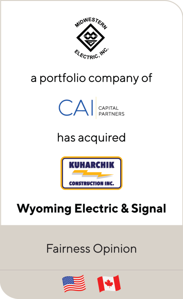 Midwestern Electric, a portfolio company of CAI Capital Partners, has ...