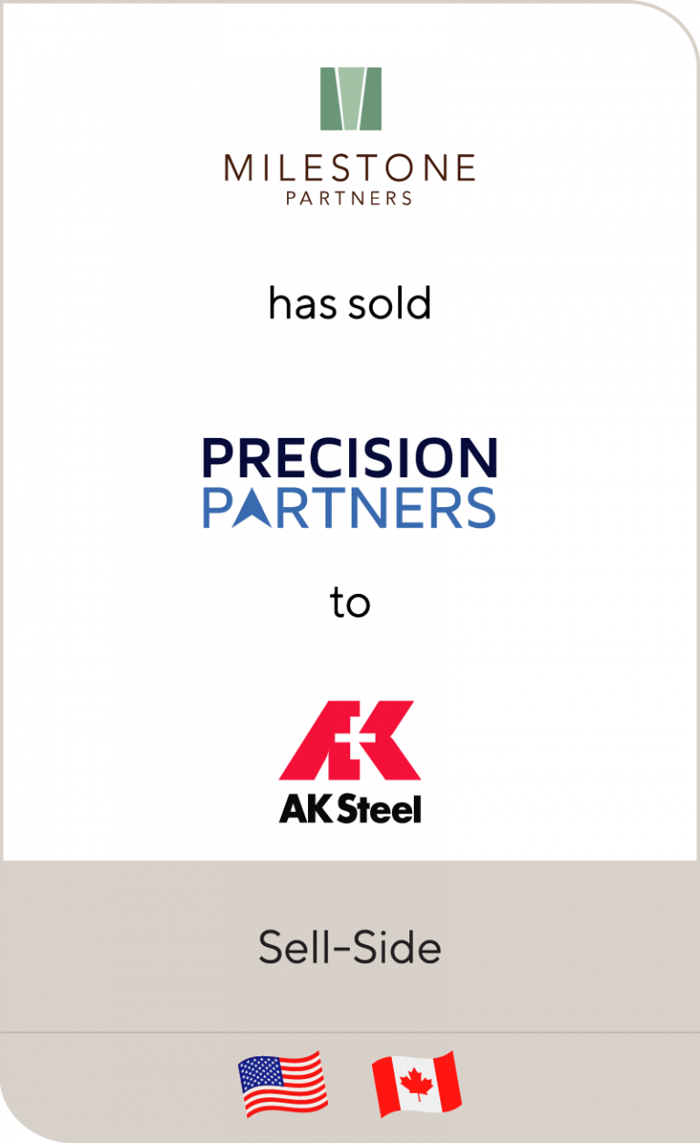 Milestone Partners has sold Precision Partners Holding Company to AK ...