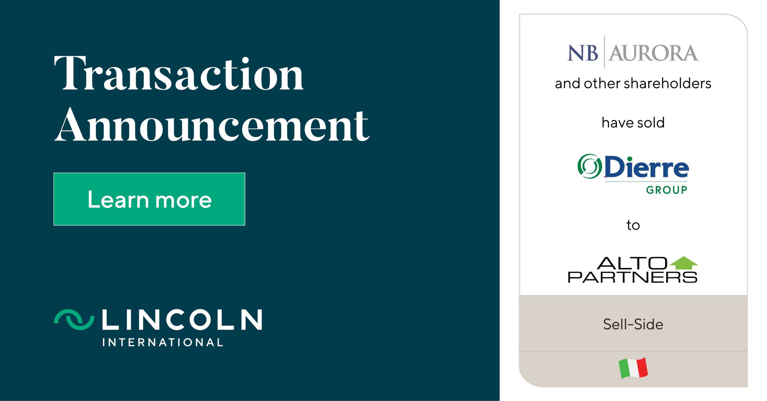 NB Aurora and other shareholders have sold Dierre Group to Alto ...