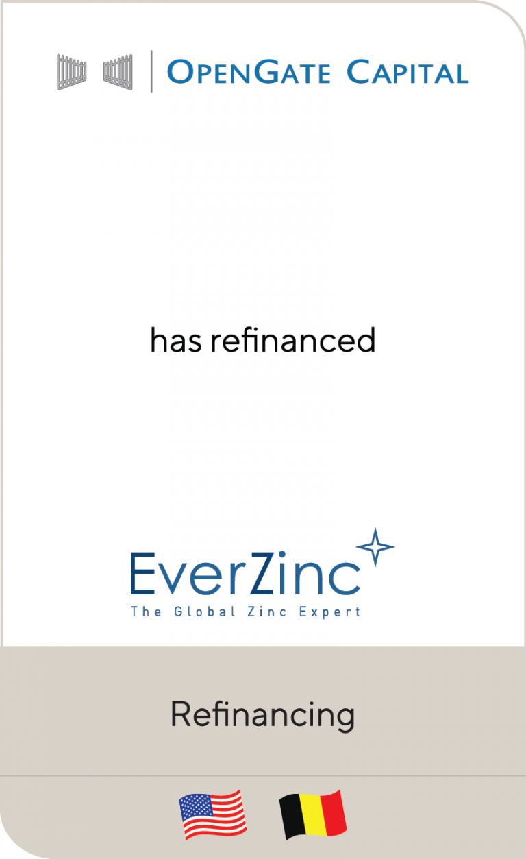 OpenGate Capital has refinanced EverZinc, a global leading zinc ...