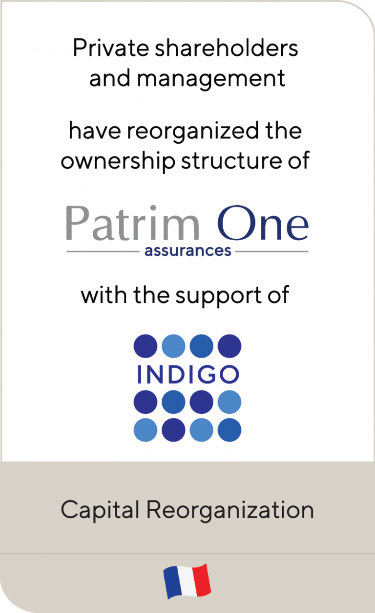 Patrim One Group has reorganized its ownership structure with the ...