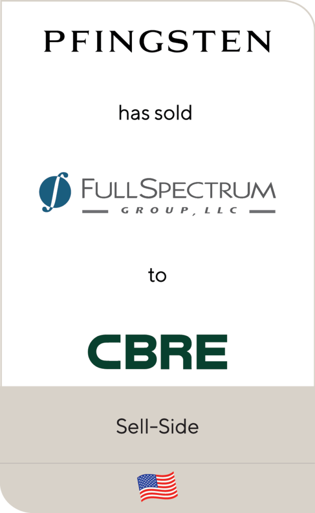 Pfingsten Partners has sold Full Spectrum Group to CBRE Group - Lincoln ...
