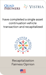 Quad Partners and Vistria has completed a single asset continuation ...