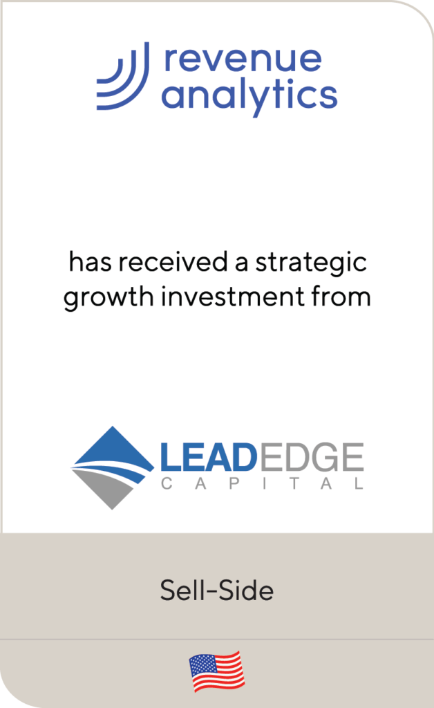 Revenue Analytics has received a strategic growth investment from Lead Edge Capital - Lincoln ...