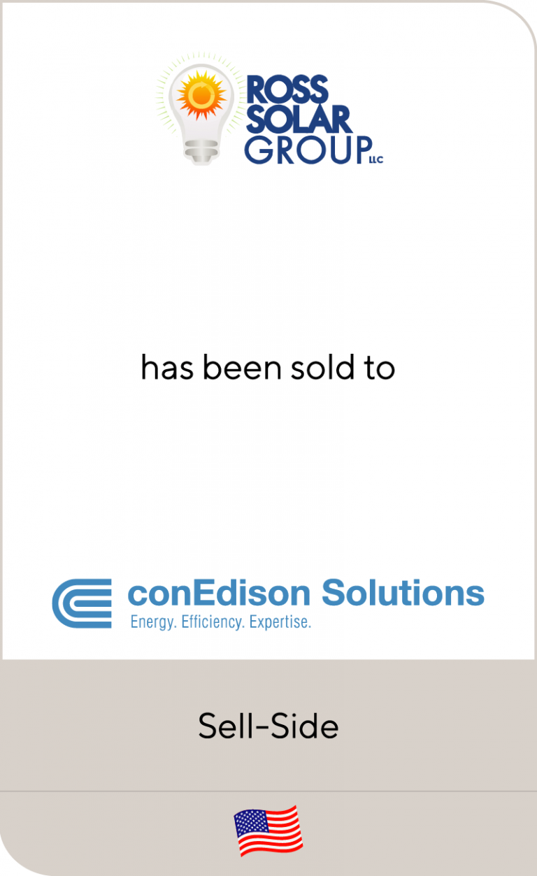 Ross Solar Group has been sold to Consolidated Edison Solutions ...