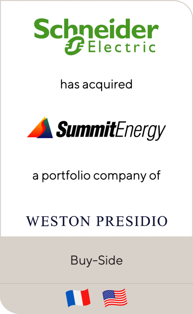 Schneider Electric has acquired Summit Energy - Lincoln International LLC