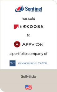 Sentinel Capital Partners has sold Nekoosa to Appvion, a portfolio ...