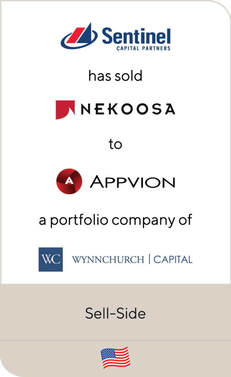 Sentinel Capital Partners has sold Nekoosa to Appvion, a portfolio ...