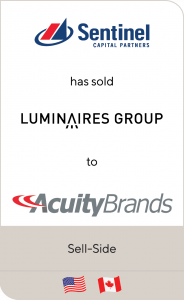 Sentinel Capital Partners has sold The Luminaires Group to Acuity ...