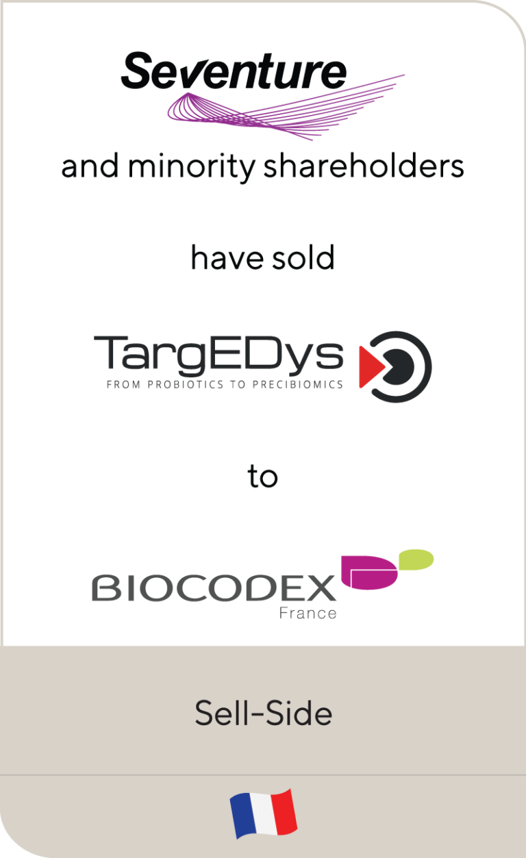 Seventure and minority shareholders have sold TargEDys to Biocodex ...