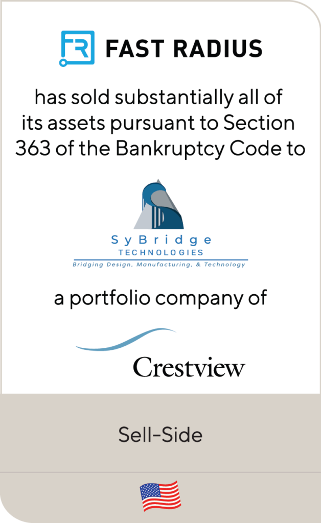 Fast Radius, Inc., a recently merged SPAC formerly trading on the NASDAQ, has been sold through ...