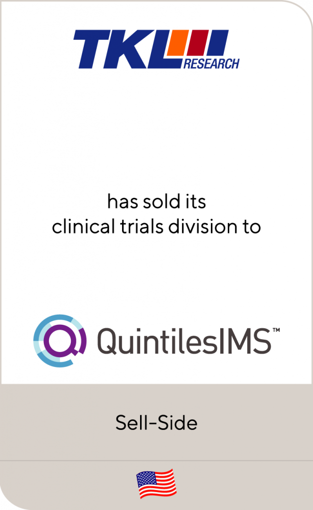 TKL Research has sold its clinical trials division to QuintilesIMS ...