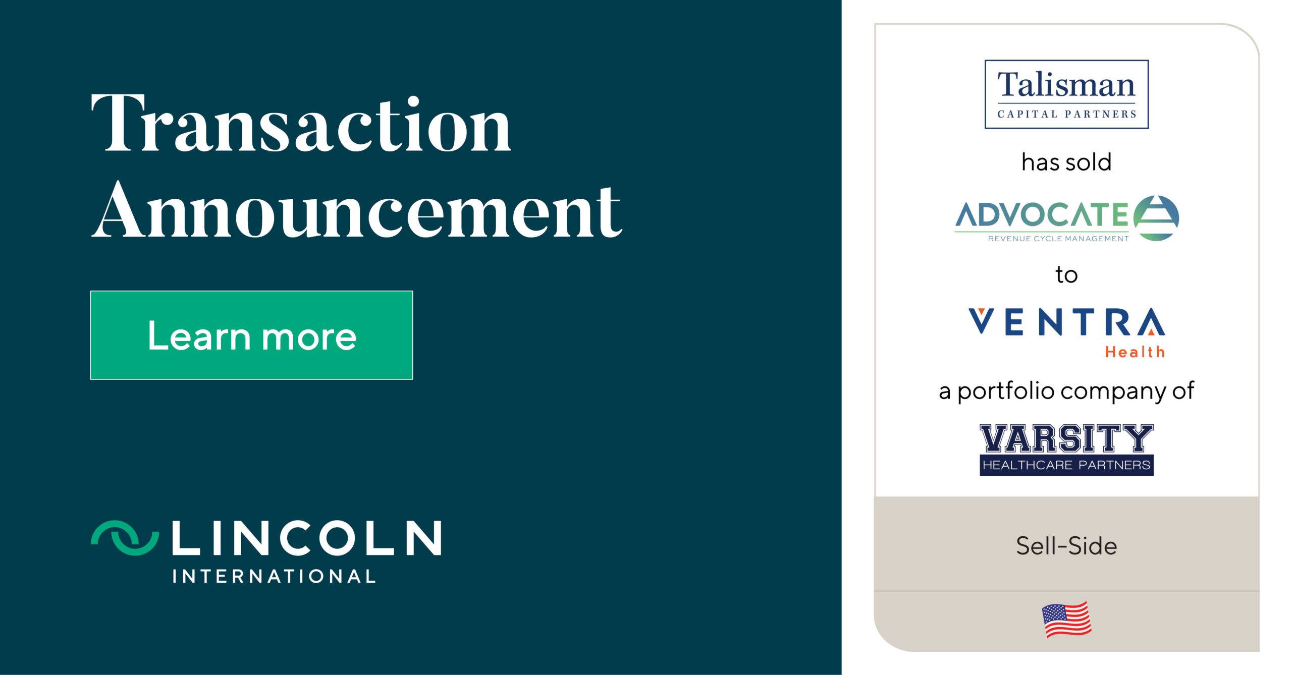 Talisman Capital Partners has sold ADVOCATE RCM to Ventra Health, a ...