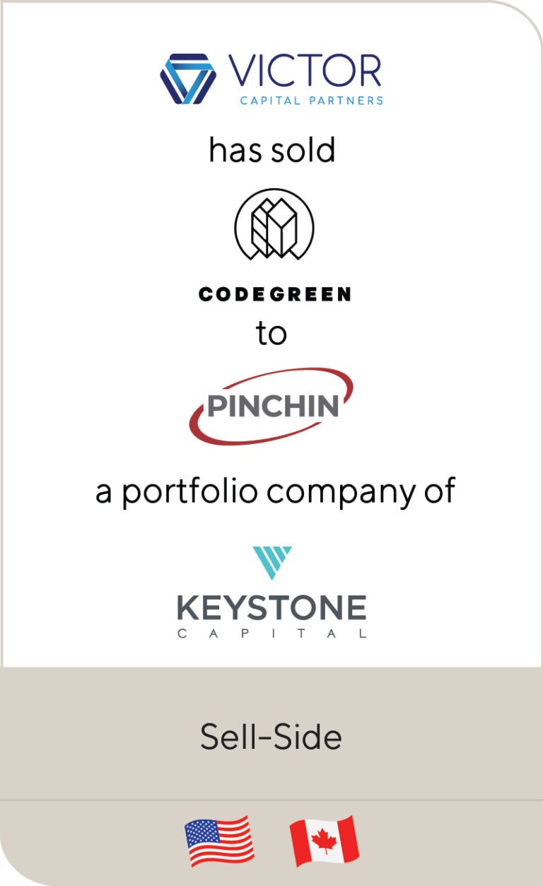 Victor Capital Partners has sold CodeGreen Solutions to Pinchin, a ...