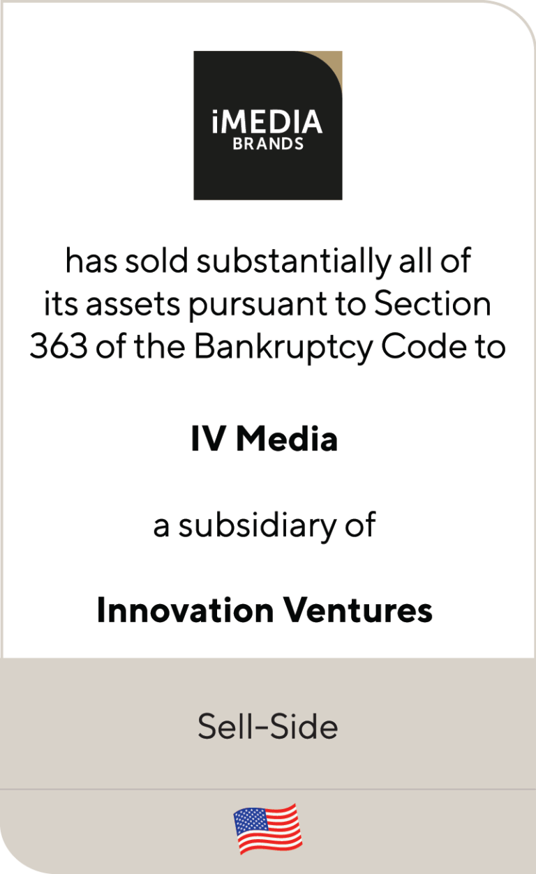 iMedia Brands has sold substantially all of its assets pursuant to ...